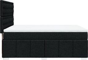 Box spring postel s matrací černá 160x200 cm textil 3294035