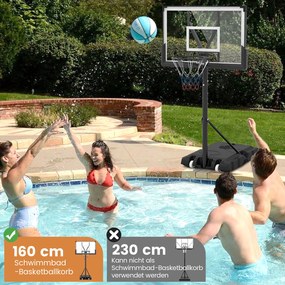 Costway Outdoorový basketbalový koš se stojanem a zátěžovou taškou