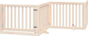 Zábrana pro psy s dvířky skládací 10 panelů 800 cm topol 3155667