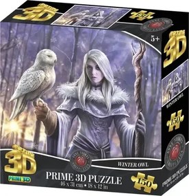 PRIME 3D Puzzle Zimní sova / 3D efekt / 150 dílků