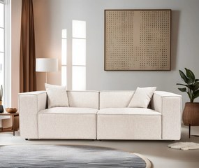 Hanah Home Dvoumístná pohovka LORA světle hnědá 220 cm