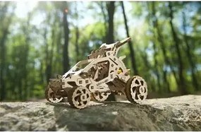 Ugears 3D dřevěné mechanické puzzle Mini bugina / od 14 let / 80 dílků