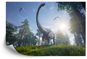 Fototapeta Realistický Dinosaurus Na Slunci. Omyvatelný vlies 104x70.5