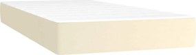 Box spring postel s matrací krémová 200x200 cm umělá kůže 3132401