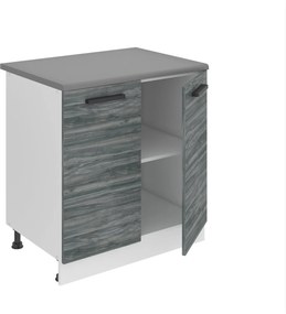 Kuchyňská skříňka Belini Premium Full Version spodní 80 cm šedý antracit Glamour Wood s pracovní deskou  TOR SD80/0/WT/GW/B/B1/PP