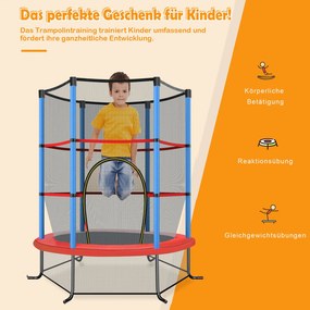 Costway Zahradní trampolína Ø165 cm s ochrannou sítí trampolína do 135 KG pružná