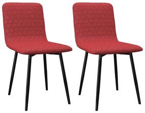 Jídelní židle Eupora - 2 ks - textil | vínové