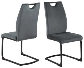 Designová jídelní židle Darnell tmavě šedá