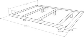 Postel Flat z masivního dřeva Ořech 180x200
