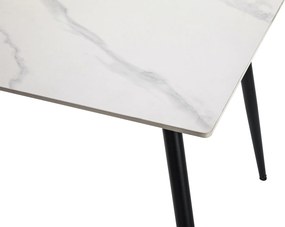 Noela Jídelní set CERAMON 120 bílý + 4x židle ARIA šedá