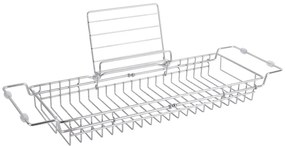 Nastavitelný kovový držák na vanu ve stříbrné barvě PT LIVING Tub, 61 - 86 cm