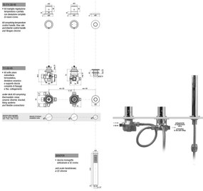Sapho GO TH102 termostatická baterie na okraj vany tříprvková chrom