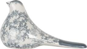 Decorative Figurine Bird 25x11x13 Cm White Blue Ceramic - 25*11*13 cm