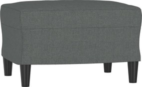 3místná pohovka s podnožkou tmavě šedá 180 cm textil 3201136