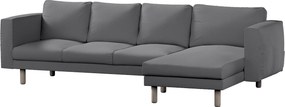 Potah na pohovku IKEA Norsborg 4-místná se šezlongem barva šedá látka pletený vzor