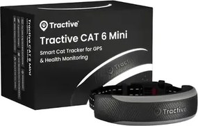 Tractive CAT 6 Mini černá / GPS obojek pro kočky / Živé sledování polo