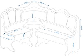 Rohová lavice KORNET