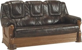 Casarredo - Komfort nábytek Rozkládací trojmístná pohovka JUDITA II kůže | potah: kůže Magnolia,barva: moření 0233