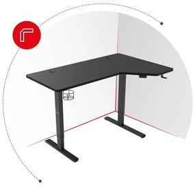 Ergonomický elektrický stůl s nastavitelnou výškou stolu a LED panelem