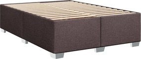 Box spring postel s matrací tmavě hnědá 140x190 cm textil 3292779