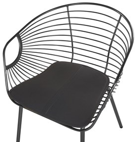 Sada 2 kovových židlí černá HOBACK Beliani