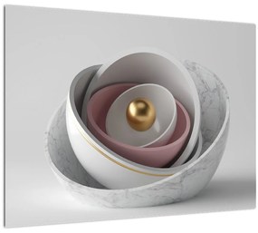 Skleněný obraz - Zlatá perla (70x50 cm)
