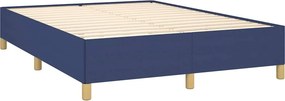 Box spring postel s matrací modrá 140x190 cm textil 3128603