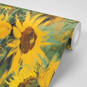 Samolepící tapeta slunečnice ve volné přírodě