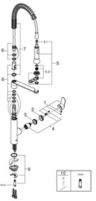 GROHE 31379000 - Dřezová baterie K7 G12” lesklý chrom