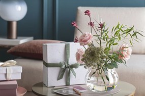 Váza nebo svícen Rose Garden Home 17 cm transparentní
