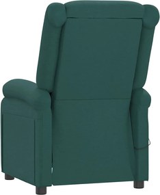 Elektrické polohovací křeslo tmavě zelené textil 3098358