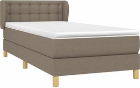 Box spring postel s matrací taupe 90x200 cm textil 3127097