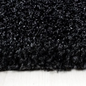 Vopi | Kusový koberec Life Shaggy 1503 anthracit - Kulatý průměr 120 cm