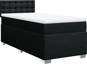 Box spring postel s matrací černá 100 x 200 cm textil 3288115