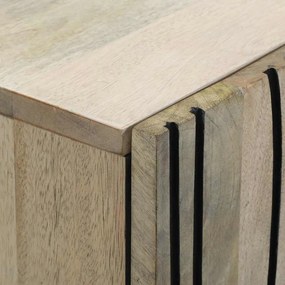 Sestava komody 3 ks Bílá 180 x 33 x 75 cm Masivní mangové dřevo 3310047