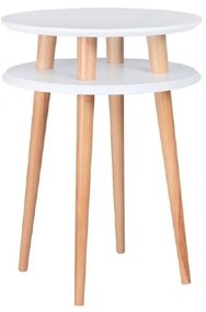 Bílý odkládací stolek Ragaba UFO, Ø 45 cm