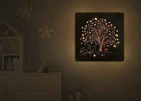 Li-Go "Malý princ" světelný obraz 230V 62x62 cm provedení povrchu: dub