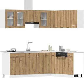 11dílná sada kuchyňských skříněk "Lyon" Artisan Dub, dřevěné podlahy 3328576
