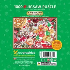 EUROGRAPHICS Puzzle v plechové krabičce Vánoční stůl / 1000 dílků / 67