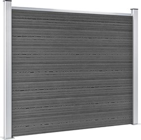 vidaXL Zahradní plot WPC 699 x 146 cm černý