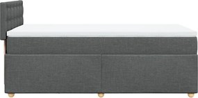 Box spring postel s matrací tmavě šedá 100 x 200 cm textil 3286606