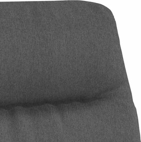 Relaxační křeslo tmavě šedé textil 341131