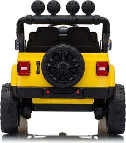 LEAN CARS Akumulátorové vozidlo Jeep Rubicon DK-JWR558 24 V, žluté
