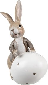 Velikonoční dekorace králík s vajíčkem - 11*7*17 cm