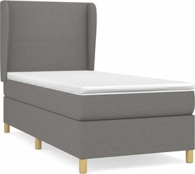 Box spring postel s matrací tmavě šedá 100 x 200 cm textil 3128342