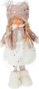 Zimní kráska – růžová 37 cm