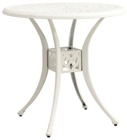 Zahradní stůl Carty - litý hliník - 78x78x72 cm | bílý