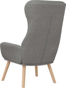 Relaxační křeslo světle šedé textil 341290