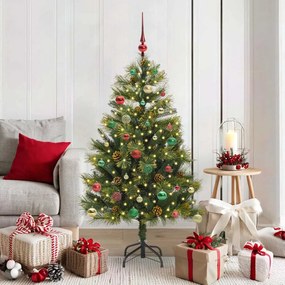 Umělý sklopný vánoční stromeček s kužely Zelená 150 cm 3395088