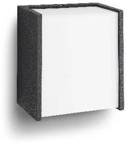 Philips myGarden - Nástěnné venkovní LED svítidlo 13x12 cm, 2700 K, 3 W, černá 915004435001